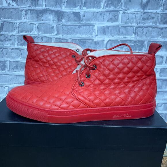 Del Toro | Shoes | Del Toro Quilted Alto Chukka Red Nappa Leather ...
